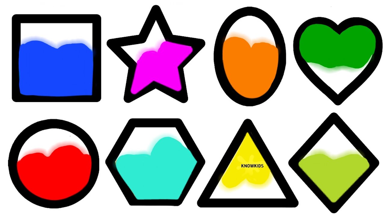 Shapes drawing activity learning video for Preschool kids & Toddlers ...