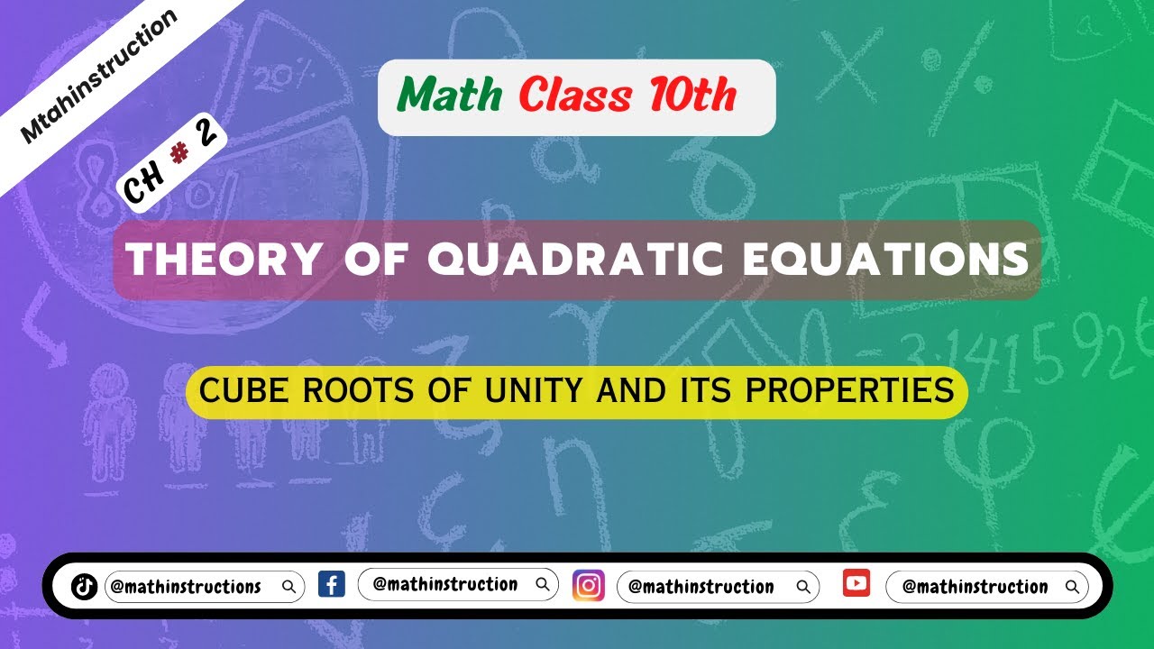 Class 10 Mathematics Chapter 2 Cube Roots Of Unity Properties