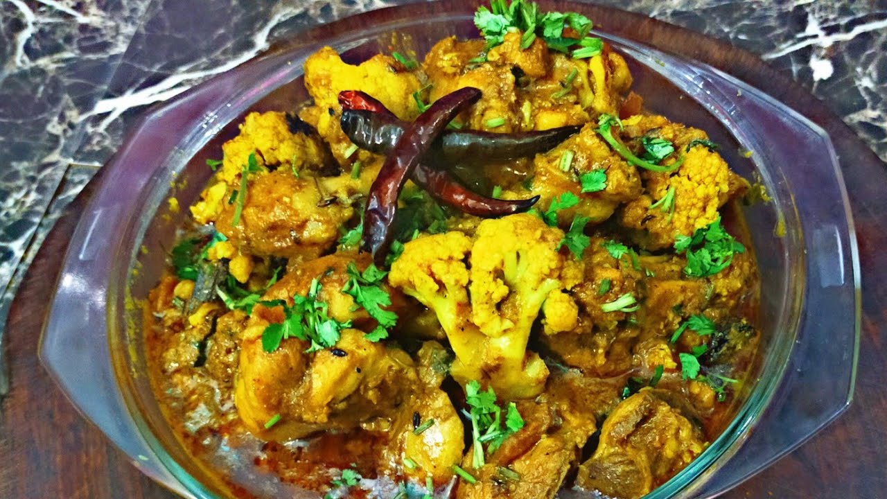 Gobhi Gosht Recipe | फूलगोभी चिकन | Fry Gobhi Gosht Masala Recipe ...