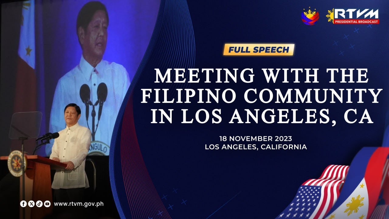Meeting with the Filipino Community in Los Angeles, CA (Speech) 11/18 ...