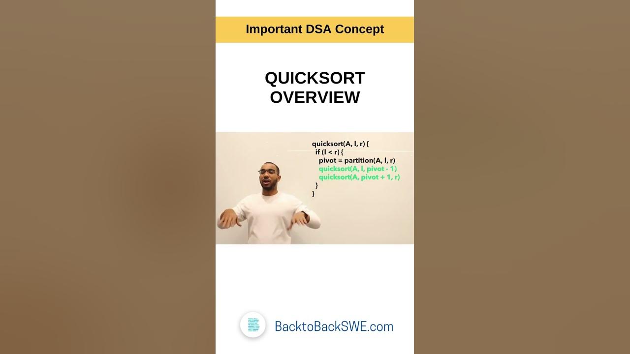 Coding Interview Quicksort Overview Shorts Datastructures Codinginterview Youtube