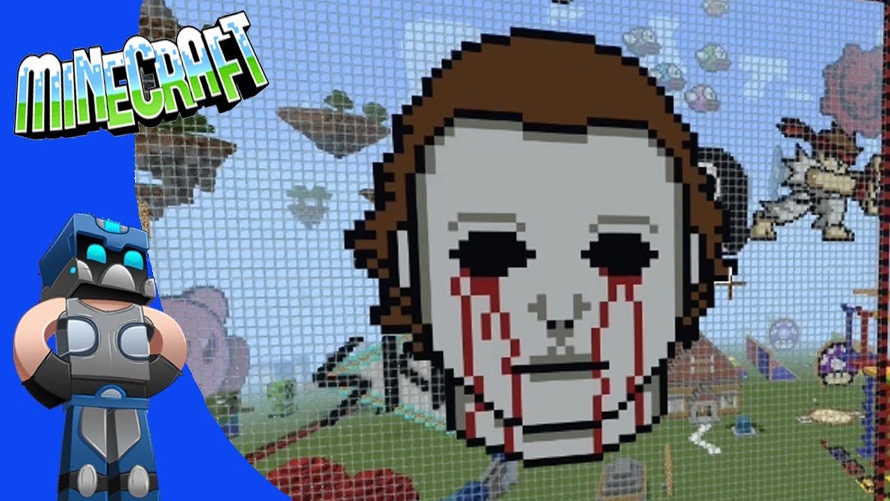 Minecraft Pixel art Michael Myers Tutorial - Como hacer michael myers ...