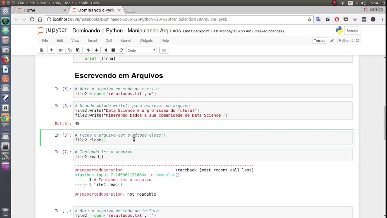 Vídeo 01 - Dominando Python - Lendo e Escrevendo Arquivos - YouTube