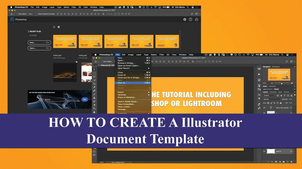 1. Adobe Illustrator CC 2017 "New Document Create" Tutorial - BEGINNER ...