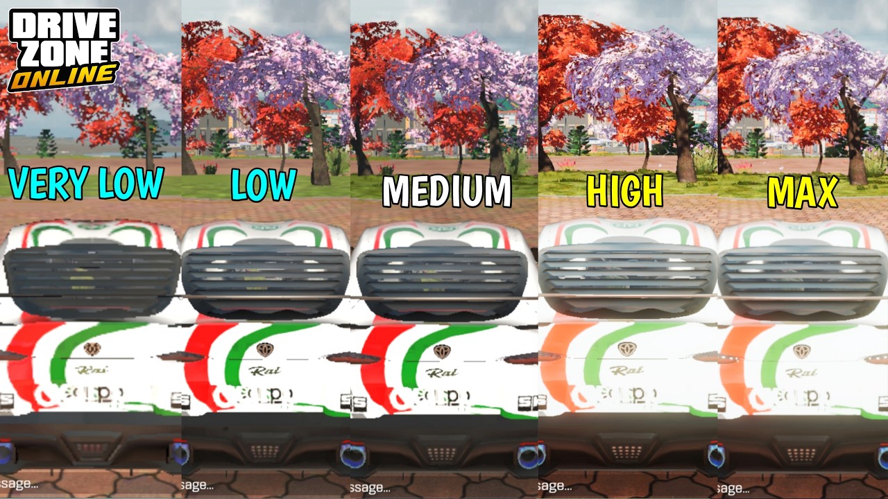 Very Low vs Max Graphics in Drive Zone Online | Drive Zone Online Best ...