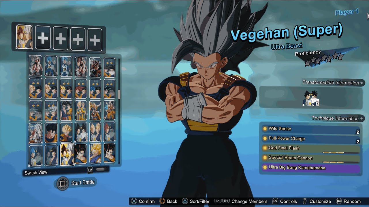 Dragon Ball Sparking Zero - Vegehan Ultra Beast VS Goku SSJ 10 (AF ...