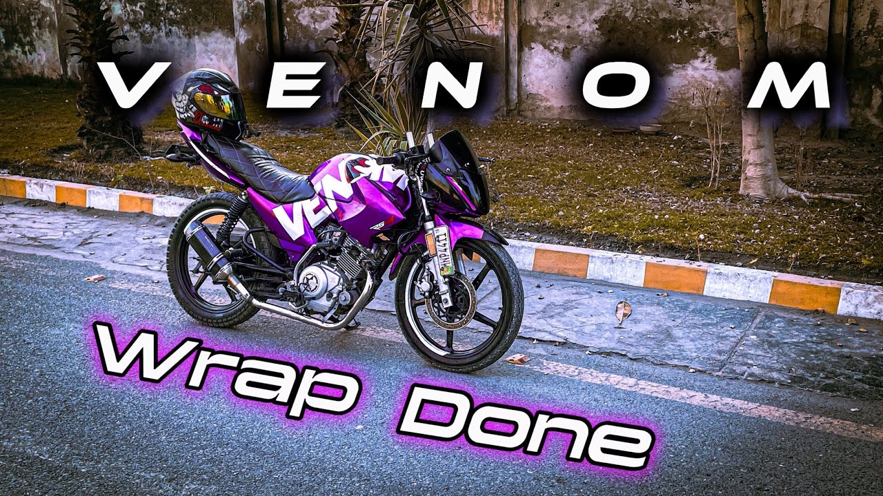 Ybr Wrap complete | Project Venom part 3 | Stickering Done | 💜😍 - YouTube