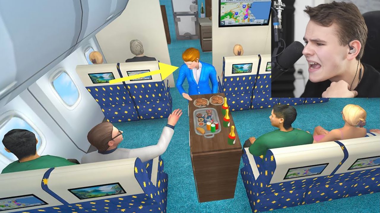 I Became A Flight Attendant - Trash Flight Attendant Simulator - YouTube