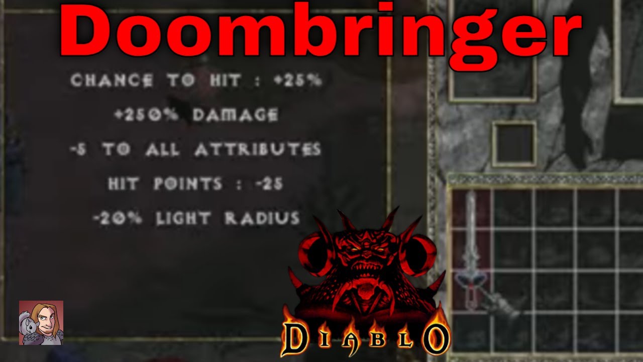 Diablo 1 Unique Items (Doombringer) - YouTube