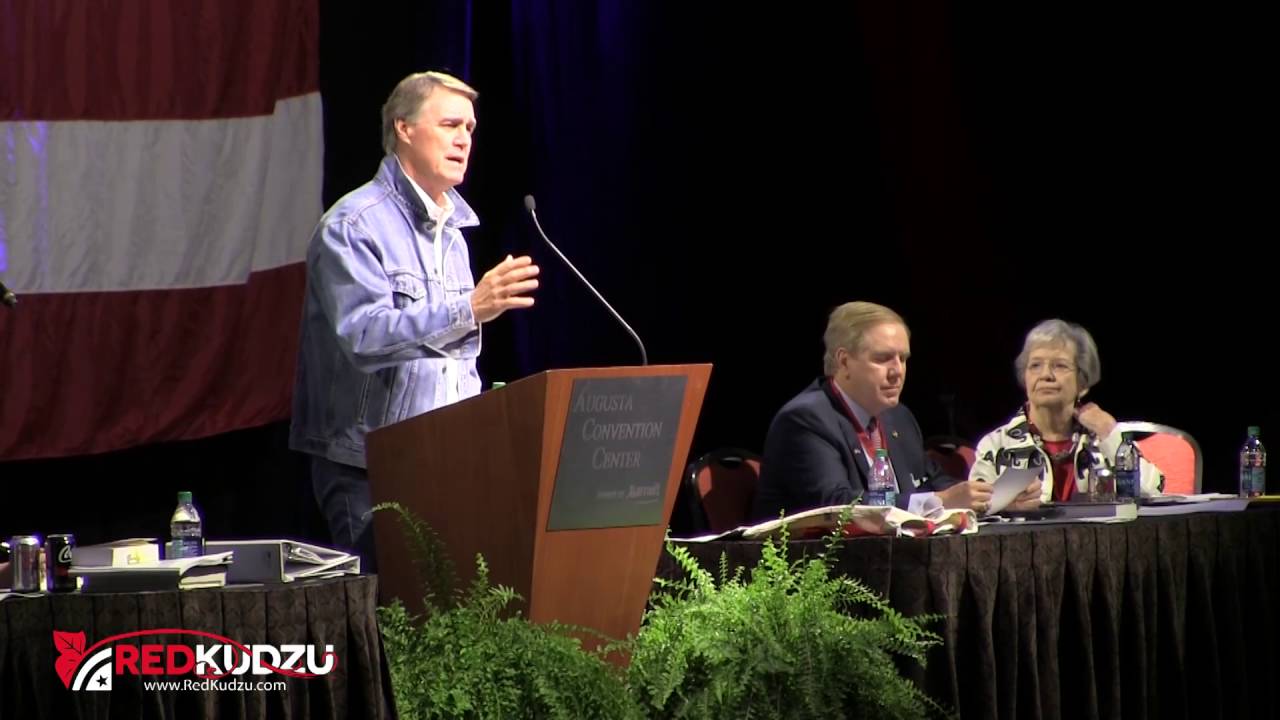 Senator David Perdue at the 2016 Georgia Republican State Convention ...