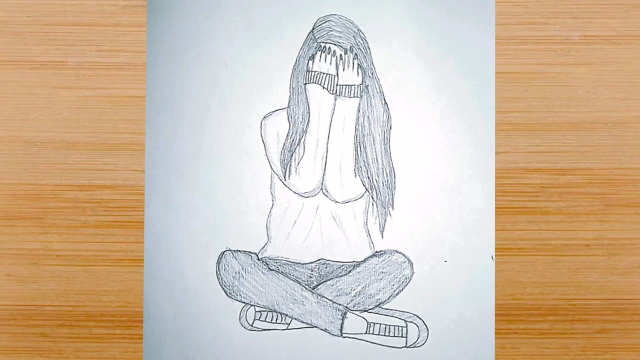 Hidden face drawing || How to draw a girl Hidden face || Pencil sketch ...