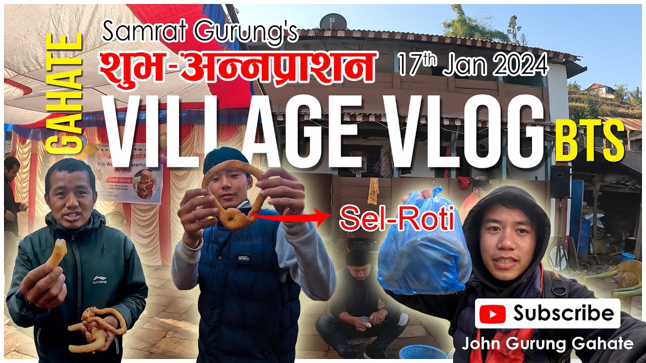 Gahate Villlage "Thulswora" BTS Vlog of Samrat's Rice Weaning Ceremony ...
