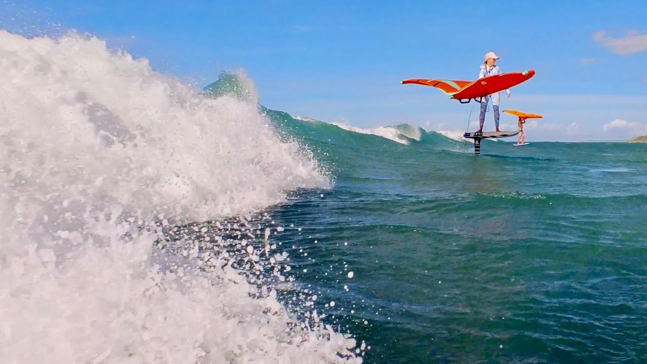 It's starting to feel like winter in Maui - 2nd swell foiling action ...