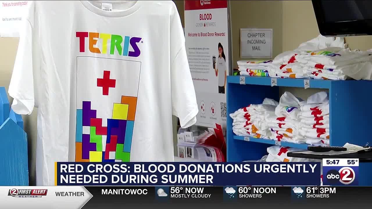 Red Cross holds blood drive with a Tetris theme - YouTube