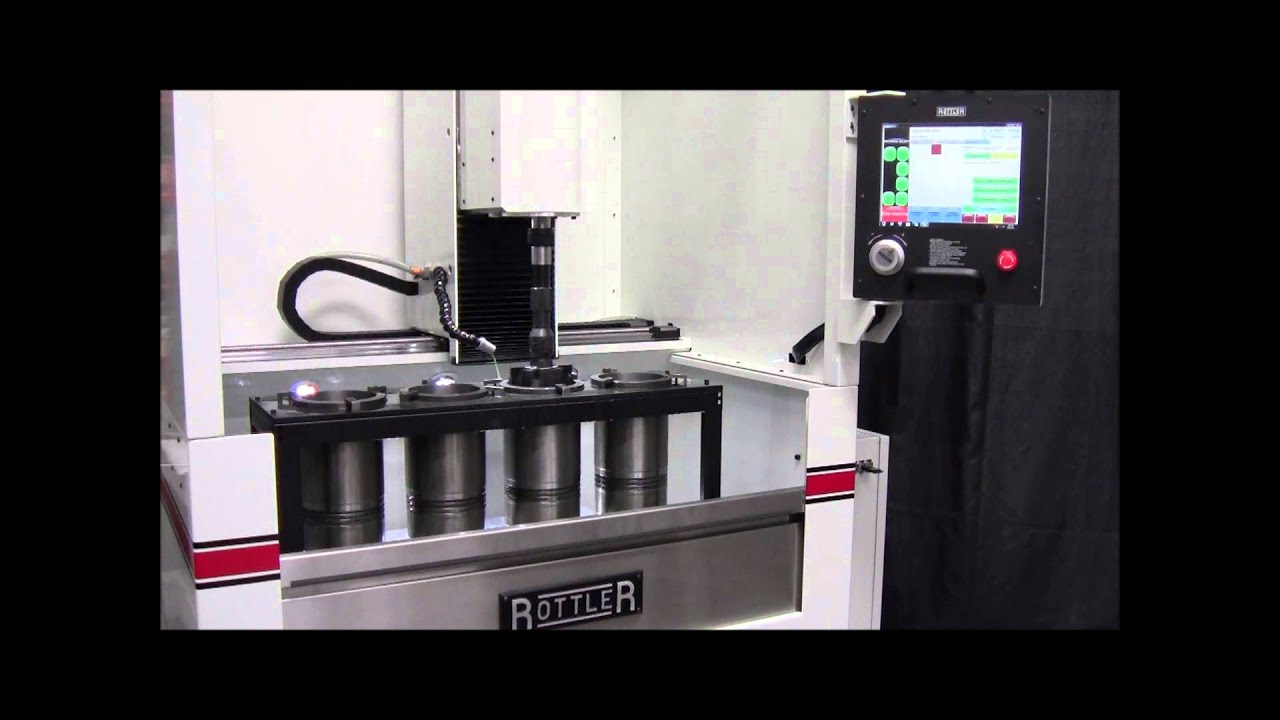 Rottler H76AX CNC Vertical Honing Machine - YouTube