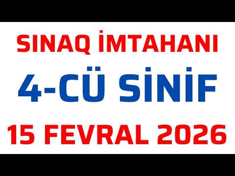 Monitorinq imtahanı (canlı yayım) - 4-cü sinif