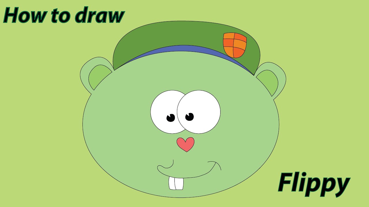 how to draw flippy - YouTube