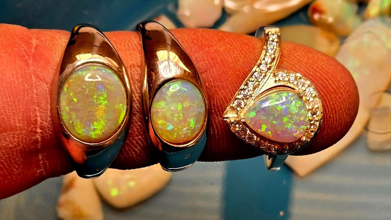 How Much Precious Opal Do we Lose Setting These Rings? - YouTube