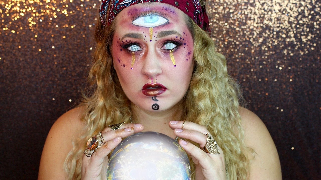 Possessed Fortune Teller Halloween Makeup - YouTube