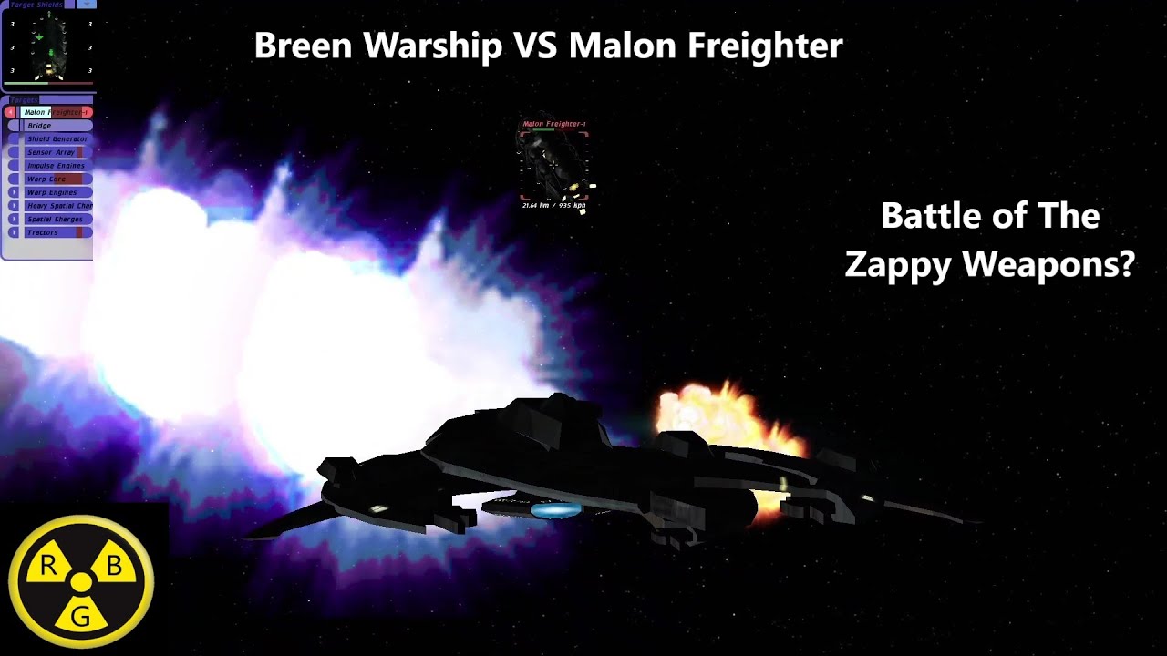 Breen Warship VS Malon Freighter | Battle of The Zappy Weapons | Star ...
