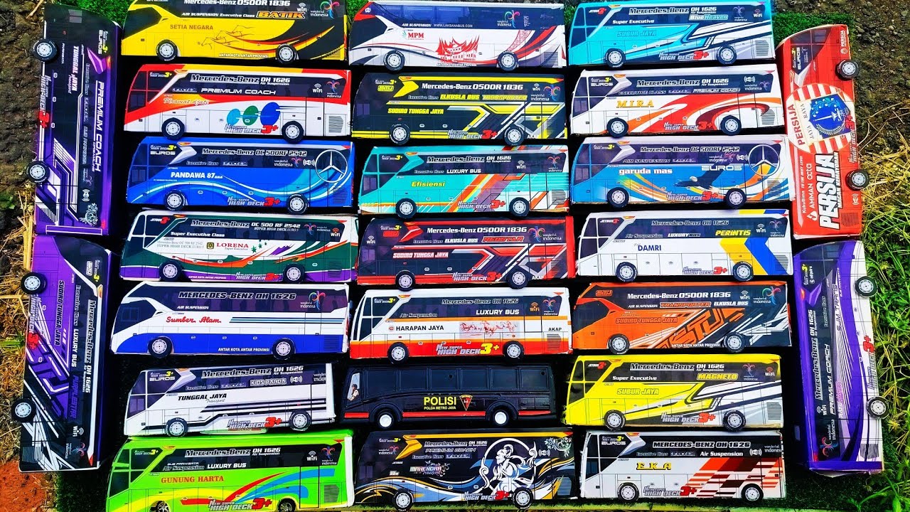 BUS GUNUNG HARTA, bus Mahendra, bus cepat Eka, bus polisi, bus Pandawa ...