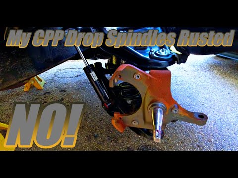Painting my CPP drop spindles on my 1985 c10 square body short bed ...