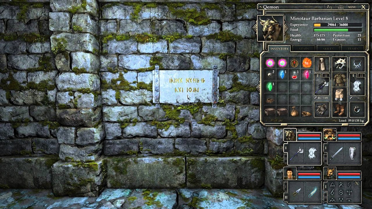 Legend of Grimrock 2 - Scroll Rock Sword Puzzle - YouTube