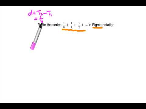 Write an infinite geometric series in sigma notation demo - YouTube