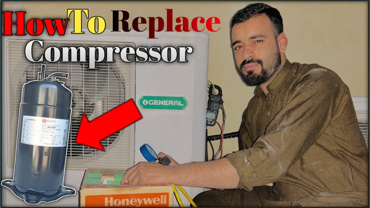 AC Compressor Replacement | Installing new AC Compressor | Step by Step ...