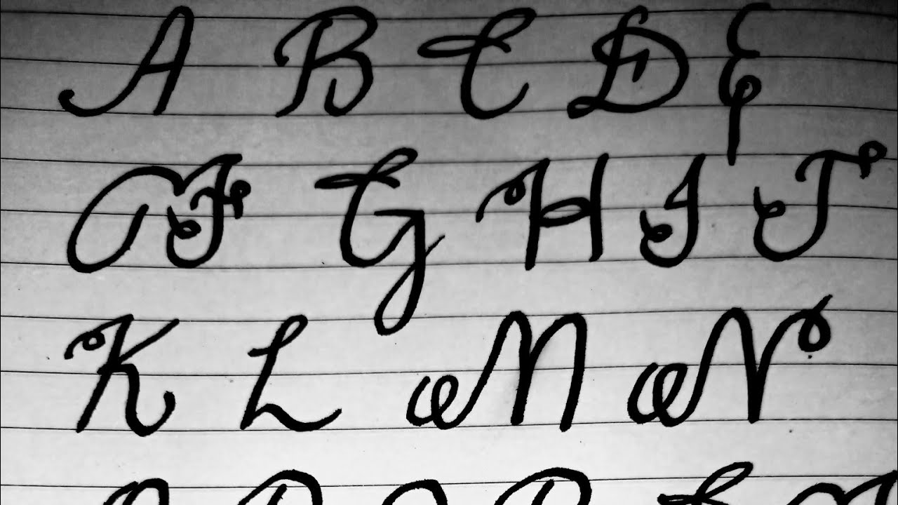 stylish writing capital A to Z - YouTube