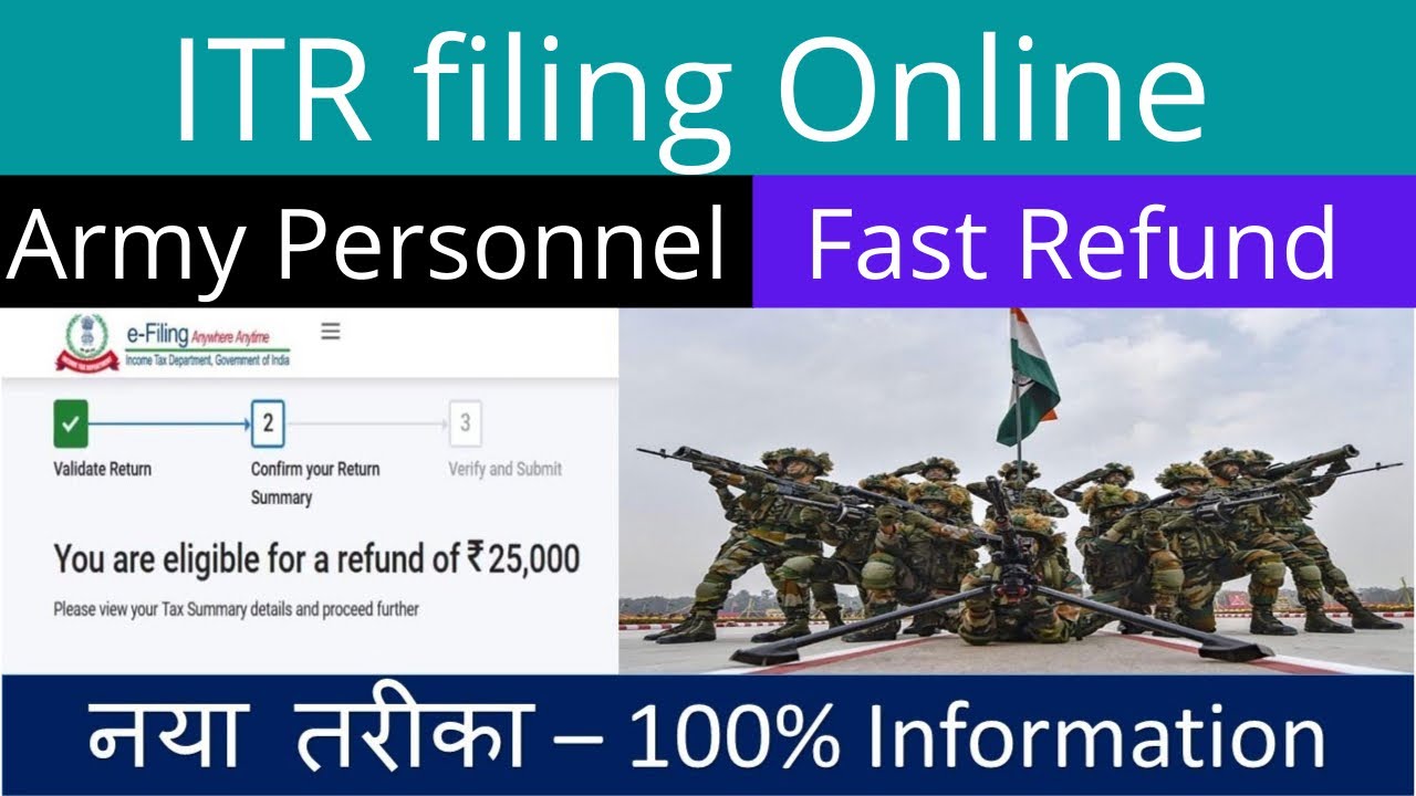 ITR 1 filing online for Army personnel and Defence personnel | Income ...