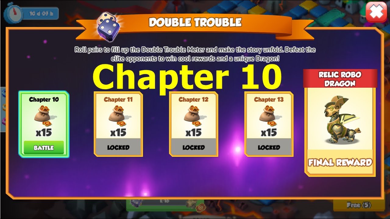Begin Chapter 10 Relic Robo Double Trouble event-Dragon Mania Legends ...