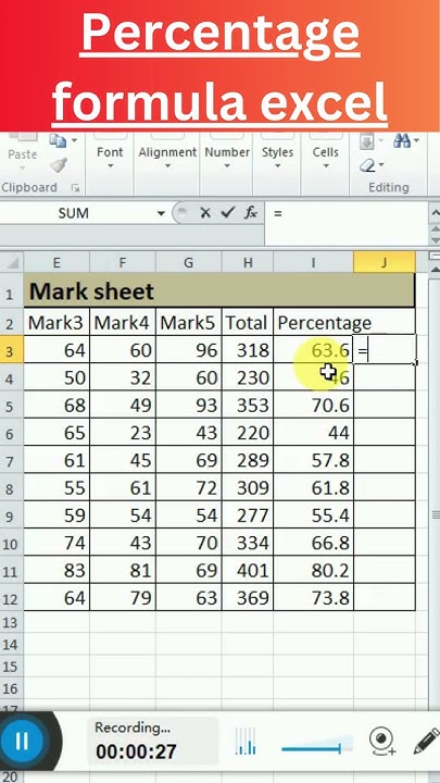 How To Calculate Percentage In Excel With Examples Excel Exceltech