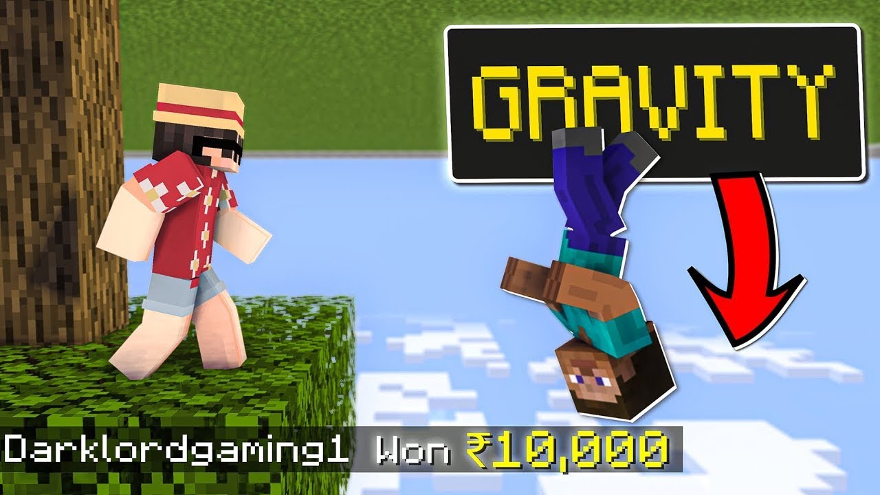 Minecraft but Gravity Changes Every Minute | Last to survive Win ...