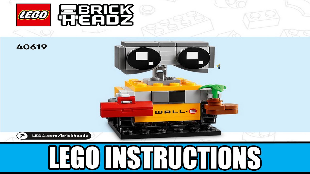 LEGO Instructions | BrickHeadz | 40619 | EVE & WALL-E (WALL-E) - YouTube