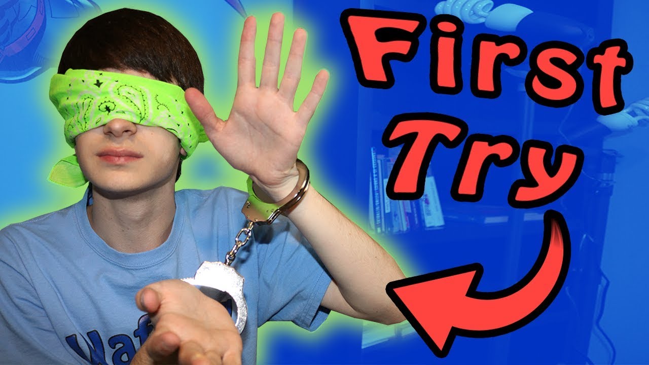 Blindfolded Handcuff Escape - YouTube