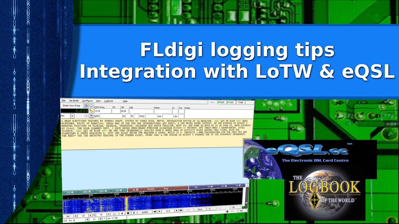 Ham Radio - FLdigi logging tips Integrating with LoTW eQSL and local ...