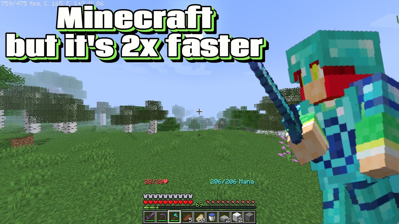 Minecraft but it's 2x faster - YouTube