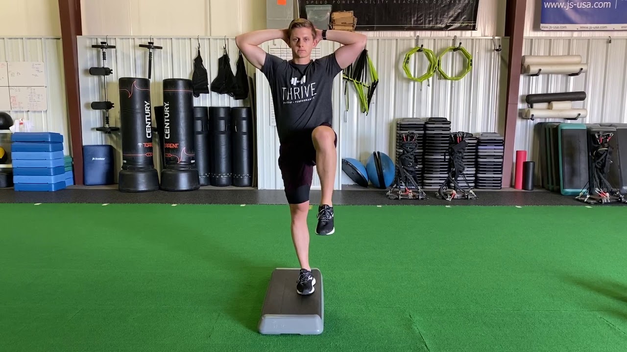 Single Leg Squat Clock on Step - YouTube