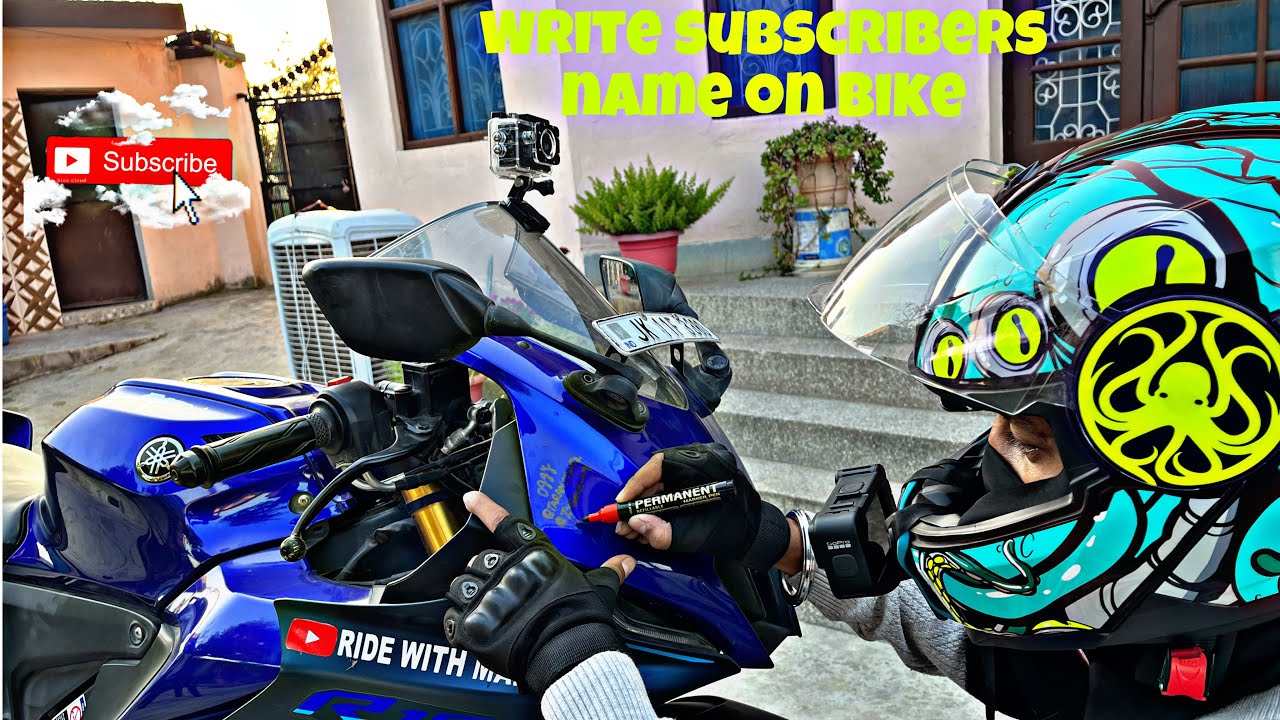 Write subscribers name on bike | 15 days challenge | comment fast for ...