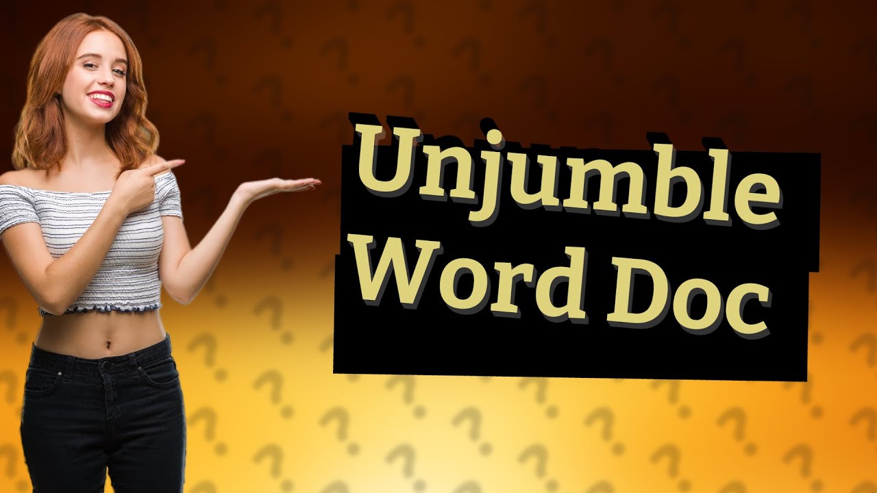 Why is my word document all jumbled up? - YouTube