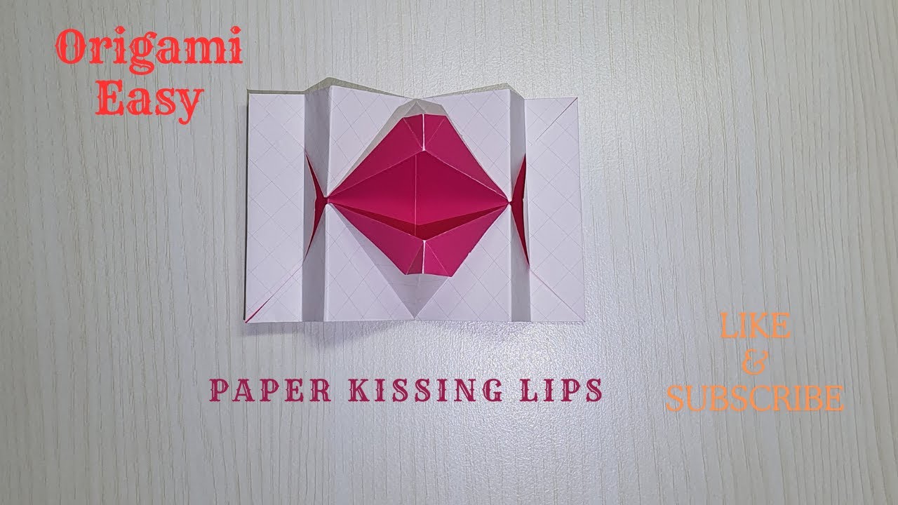 How to make a paper Kissing Lips I OrigamiEasyTT - YouTube