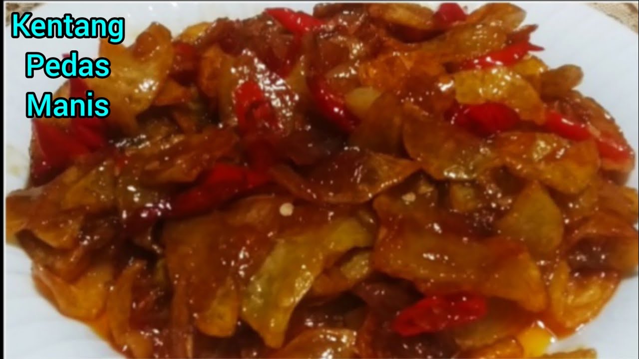 RESEP KENTANG PEDAS MANIS - YouTube