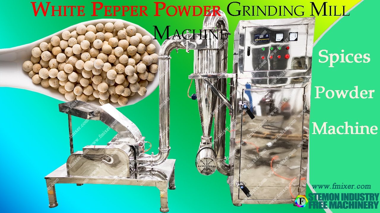 White pepper grinder machine for grinding spices into powder┃Spice ...