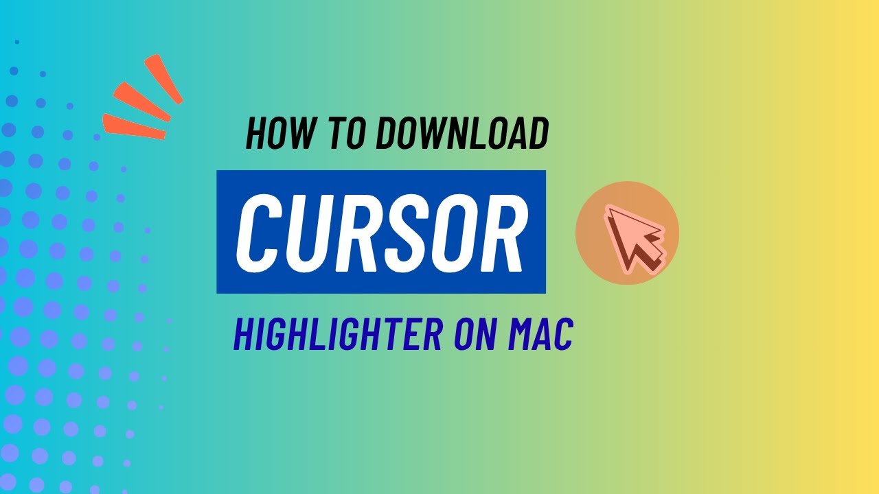 How to Download Cursor/Mouse Highlighter on Mac - YouTube