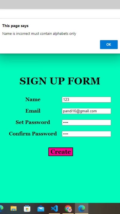 Simple Way To Create SignUp Form Using HTML, CSS & JS 💻😇 | #html #css #javascript - YouTube