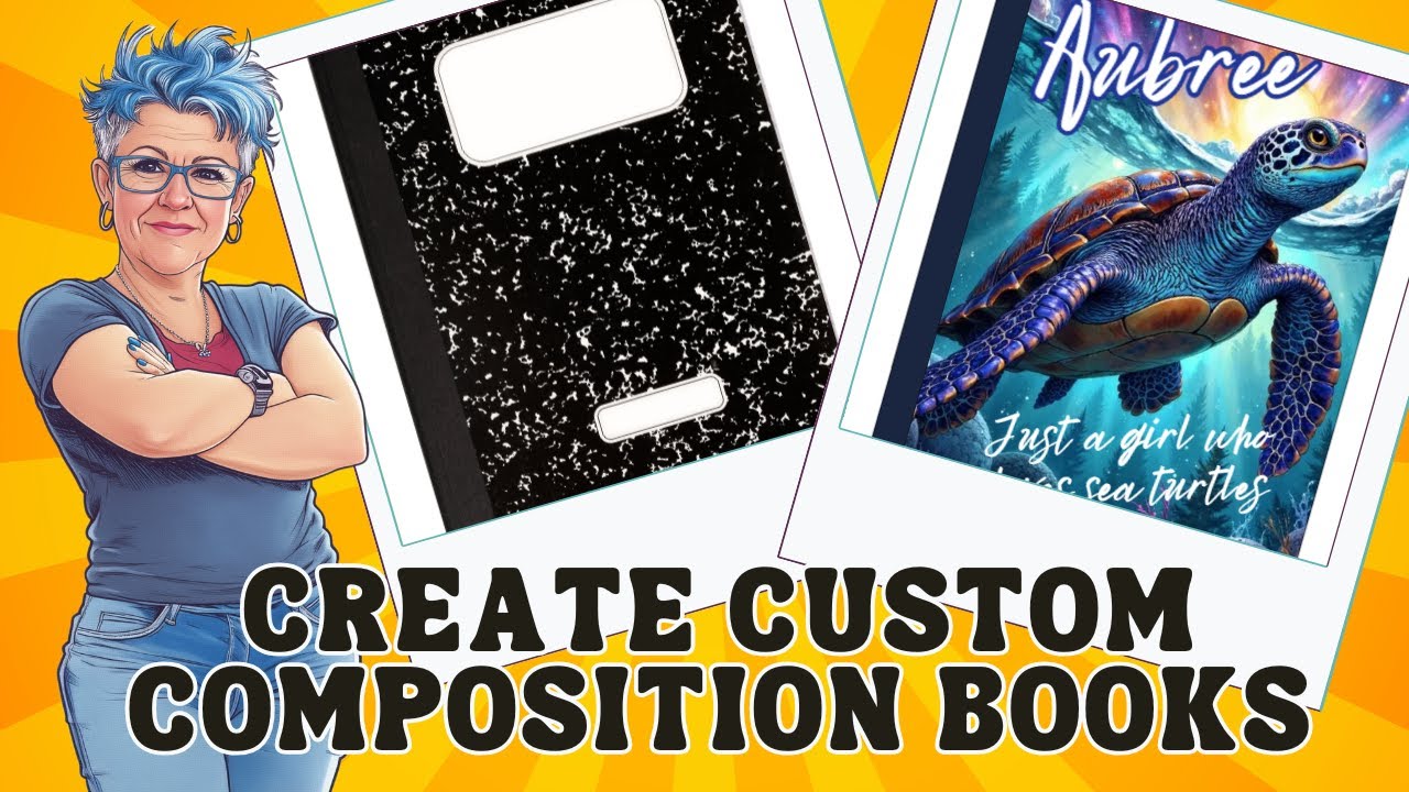 Create Custom Composition Book Covers with Canva - YouTube