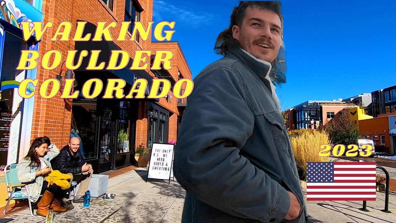Walking ** BOULDER ** Downtown Colorado !!! 4K Walking Tour BOULDER ...