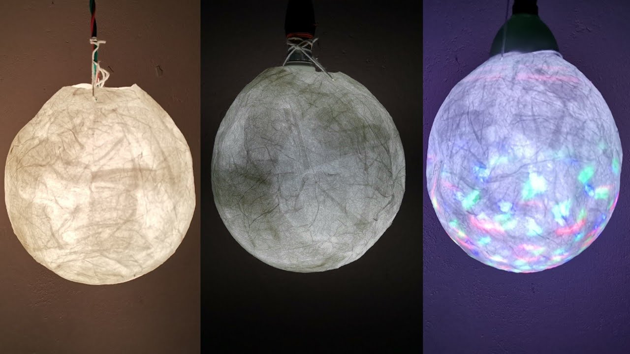 How To Make A Moon Model Lamp | Tissue Paper Craft - YouTube