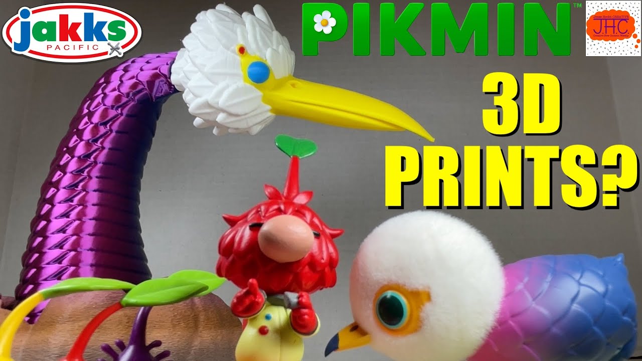 PIKMIN? 3D Printed Leafling Olimar Burrowing Snagret Action Figure ...